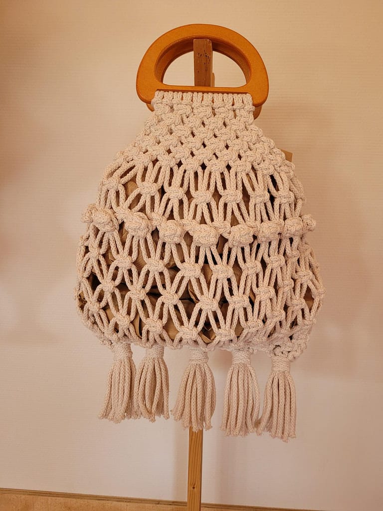 Macramé tas Jet - Hebbez Workshops - Macramé pakketten, Pakketten